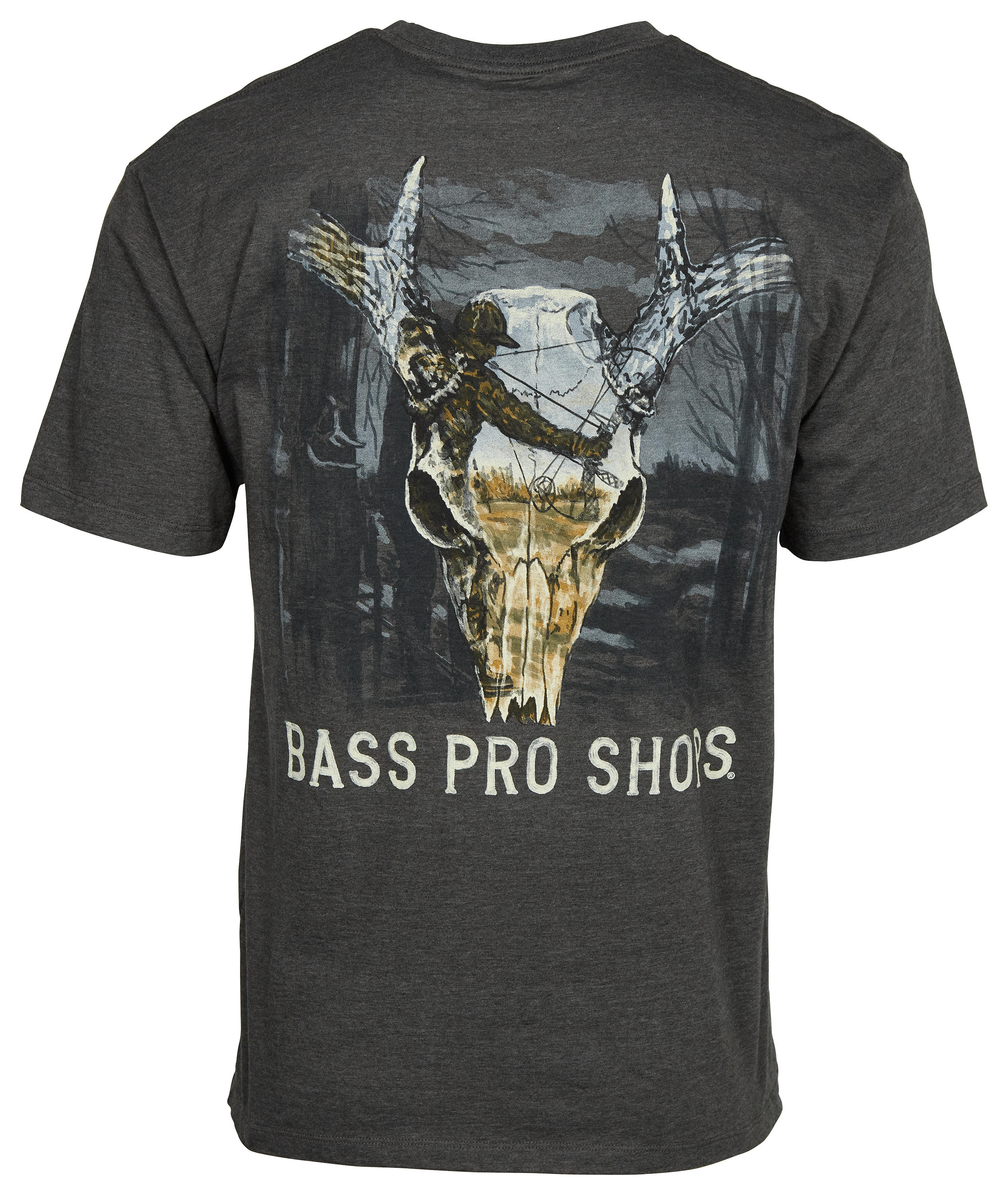 Bass Pro Shops Buck Skull Wildlife Graphic Short-Sleeve T-Shirt for Men ...